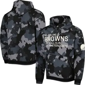 THE WILD COLLECTIVE Cleveland Browns Camo Pullover Hoodie