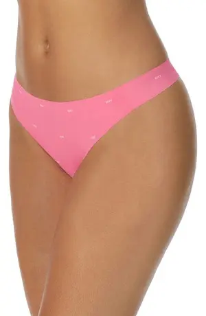 Dkny Litewear Cut Anywhere Thong Spaced Logo