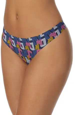 Dkny Litewear Cut Anywhere Thong Striped Logo