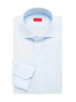Isaia Cotton-blend Dress Shirt Light Blue