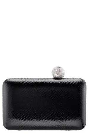 Nina Kimberly Minaudière Clutch - Black