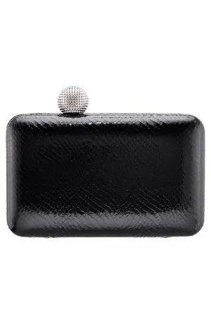 Nina Kimberly Minaudière Clutch - Black