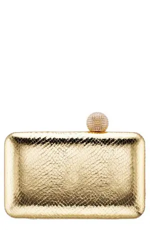 Nina Kimberly Minaudière Clutch Gold