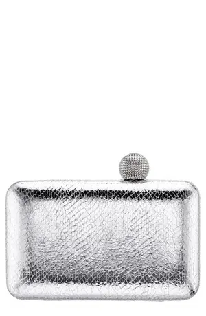 Nina Kimberly Minaudière Clutch Silver