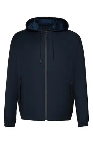 Cardinal Of Canada Beckett Water Repellent Hooded Herringbone Wool Rain Coat
