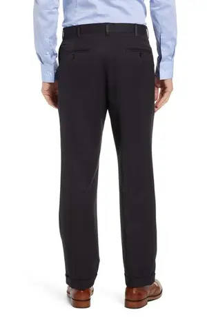 Berle Classic Fit Pleated Microfiber Dress Pants