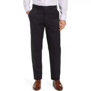 Berle Classic Fit Flat Front Microfiber Performance Dress Pants