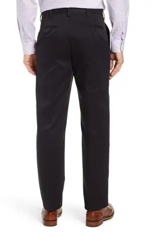 Berle Classic Fit Flat Front Microfiber Performance Dress Pants