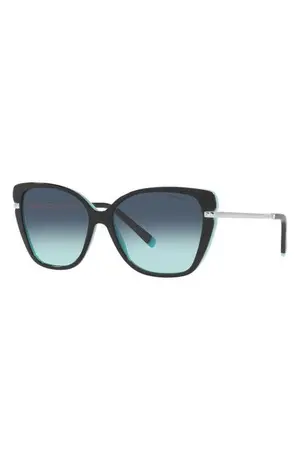 Tiffany & Co. 57mm Gradient Cat Eye Sunglasses
