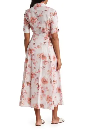 Calvin Klein Floral Cotton Maxi Shirtdress