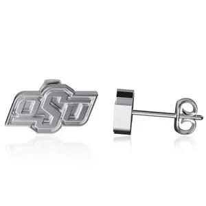 DAYNA DESIGNS Oklahoma State Cowboys Team Logo Post Earrings - Silver