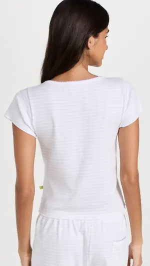 Morgan Lane Baby Jean Tee - Sky Stripe