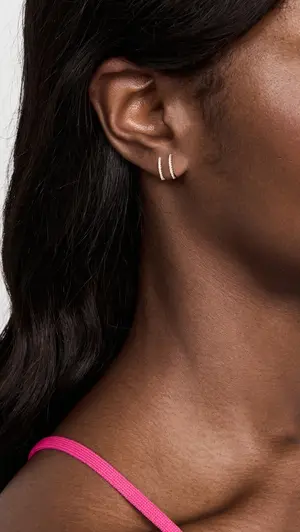 Shashi Erin Pave Hoop Earrings