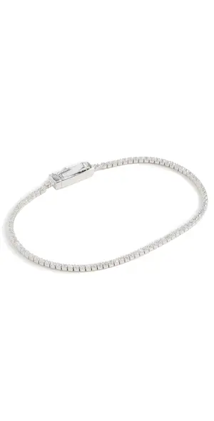BY ADINA EDEN Classic Tennis Bracelet - Silver