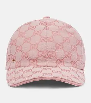 Gucci Gg Supreme Canvas Baseball Cap - Pink