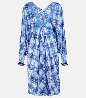 Poupette St Barth Allegra Asymmetrical Minidress - Blue