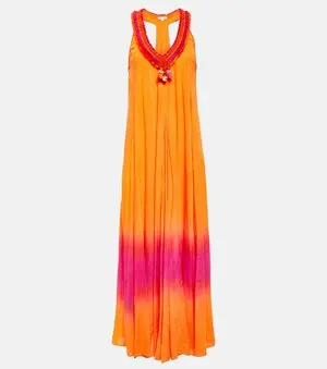 Poupette St Barth Nava Maxi Dress - Orange