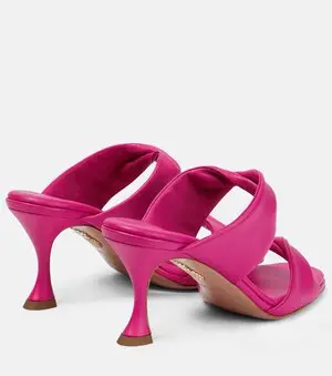 AQUAZZURA Twist Leather Sandals - Pink