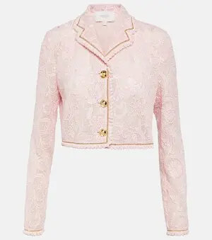 Giambattista Valli Cropped Lace Jacket