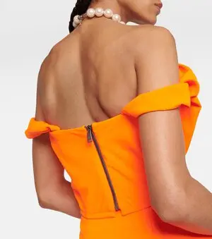 VIVIENNE WESTWOOD Sunday Off-shoulder Crêpe Corset Top - Orange