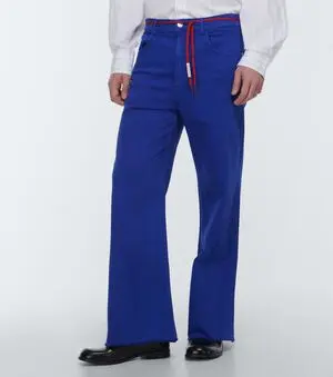 Marni Mid-rise Straight Cotton-blend Pants