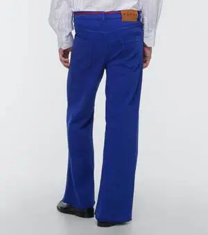 Marni Mid-rise Straight Cotton-blend Pants
