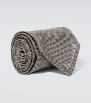 Thom Sweeney Silk Neck Tie - Grey