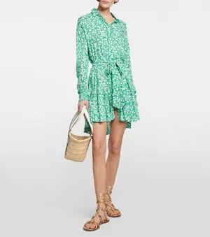 Poupette St Barth Kimi Printed Shirt Dress