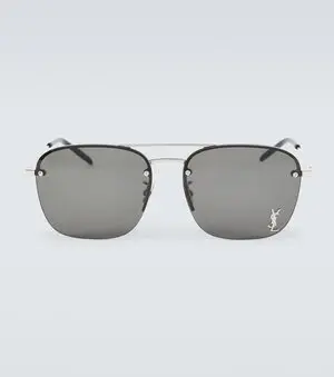 Saint Laurent Aviator Sunglasses - Silver