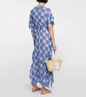 Poupette St Barth Andrea Asymmetric Kaftan - Blue