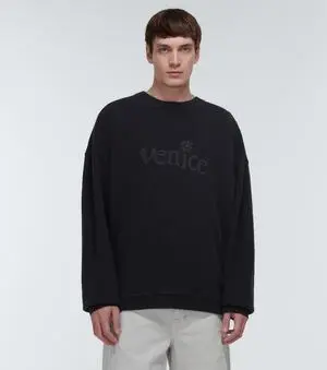 ERL Printed Cotton Fleece Sweatshirt