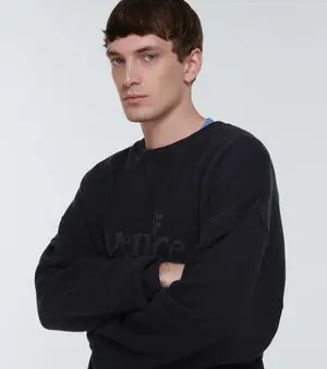ERL Printed Cotton Fleece Sweatshirt