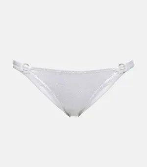 Melissa Odabash Bari Metallic Bikini Bottom - Silver