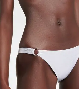 Melissa Odabash Bari Metallic Bikini Bottom - Silver