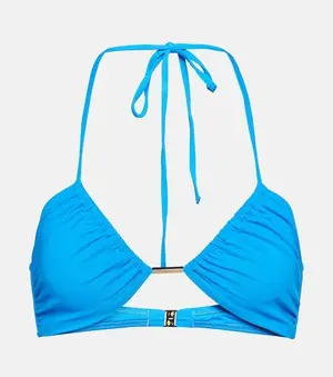 Melissa Odabash Luxor Halterneck Bikini Top - Blue