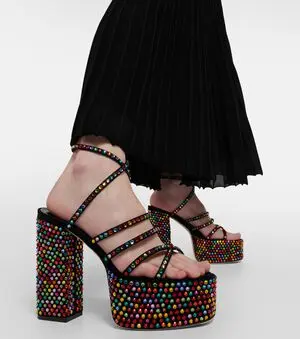 Paris Texas Holly Evita Embellished Leather Sandals