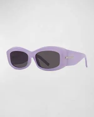 Givenchy Givenchy Rectangle Sunglasses - Shiny Lilac Smoke