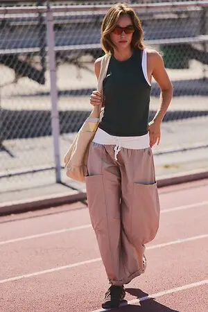 Free People Cliff Hanger Harem Pants - Sandy Combo