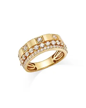 Bloomingdale'S Diamond Stack Look Statement Ring - Gold/white