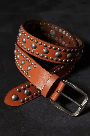 Free People We The Free Sola Studded Leather Belt Copper Clay