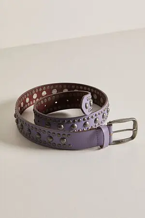 Free People We The Free Sola Studded Leather Belt Purple