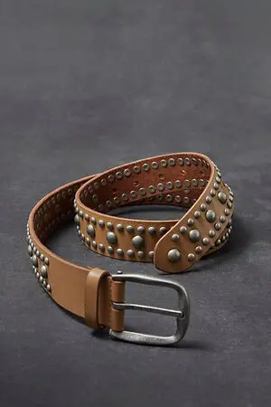 Free People We The Free Sola Studded Leather Belt - Saddle