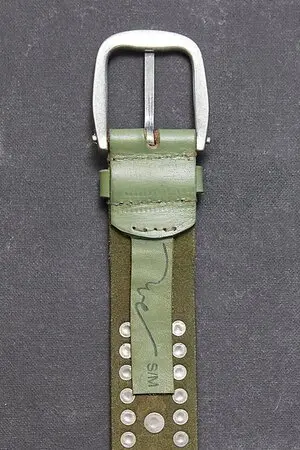 Free People We The Free Sola Studded Leather Belt - Tapenade