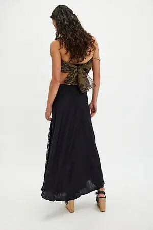 Free People Satin Half Slip With Lace Detailing