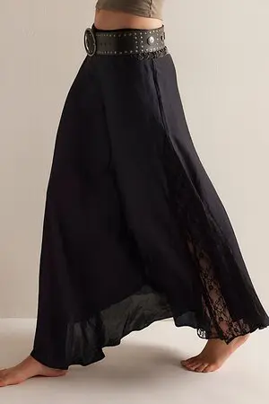 Free People Satin Half Slip With Lace Detailing