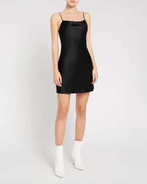 Alice + Olivia Harmony Mini Slip Dress - Black