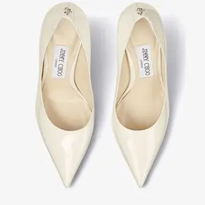 JIMMY CHOO Love 85 Patent Leather Pumps With Jc Emblem - Neutral