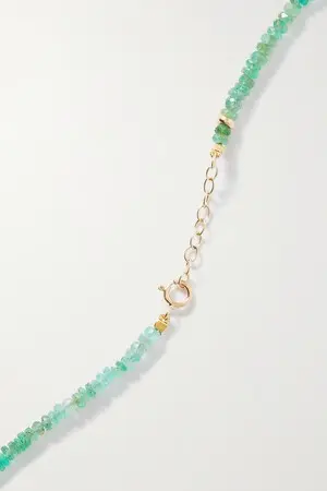 Jia Jia Net Sustain Birthstone 14-karat Gold Beaded Necklace - Blue