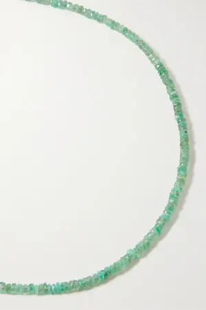 Jia Jia Net Sustain Birthstone 14-karat Gold Beaded Necklace - Blue