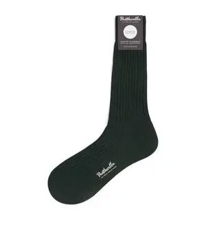 Pantherella Ribbed Danvers Socks - Green